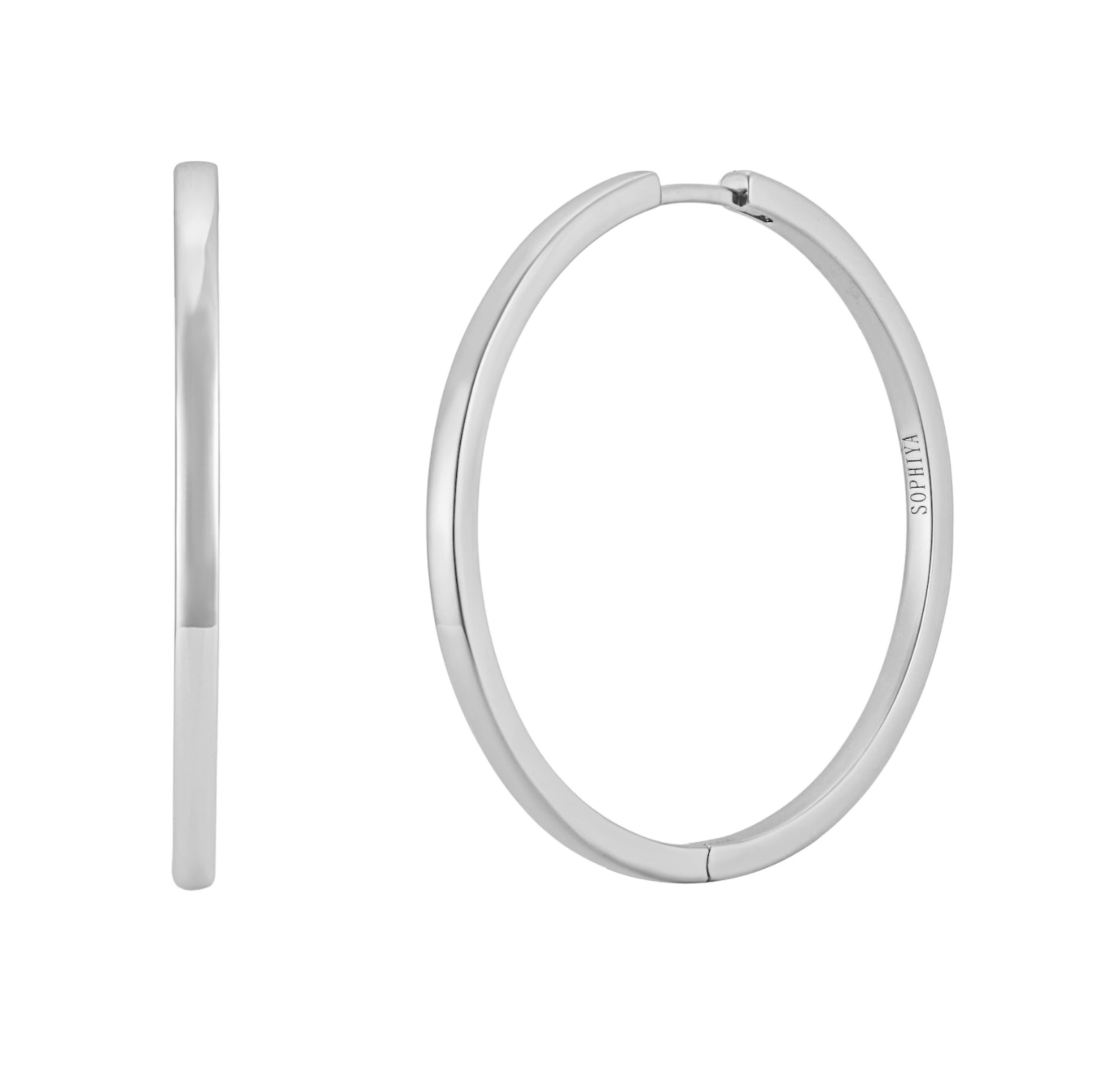 Cassie Hoop Earrings, 18k Gold or Silver Rhodium, High Quality Jewelry ...